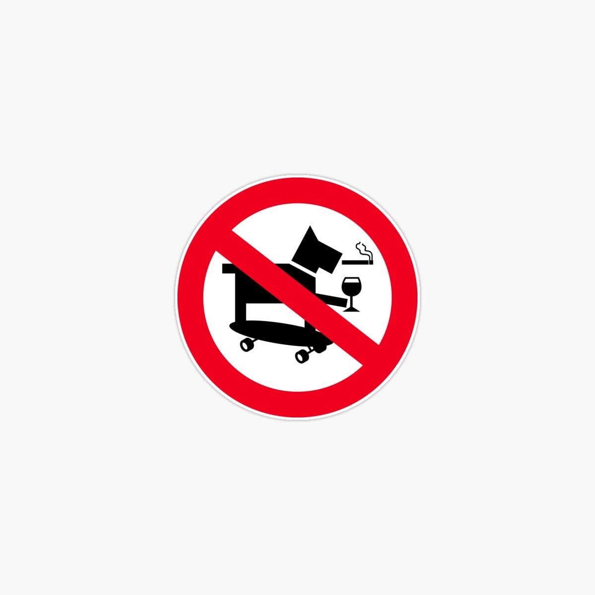 Onim No Skateboarding Dogs Allowed Sticker, Phone Decal Water Bottle ...
