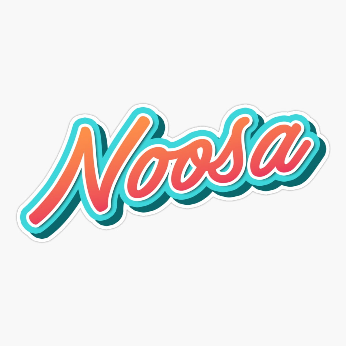 Onim Noosa Au Typography Sticker, Phone Decal Water Bottle Stickers Car ...