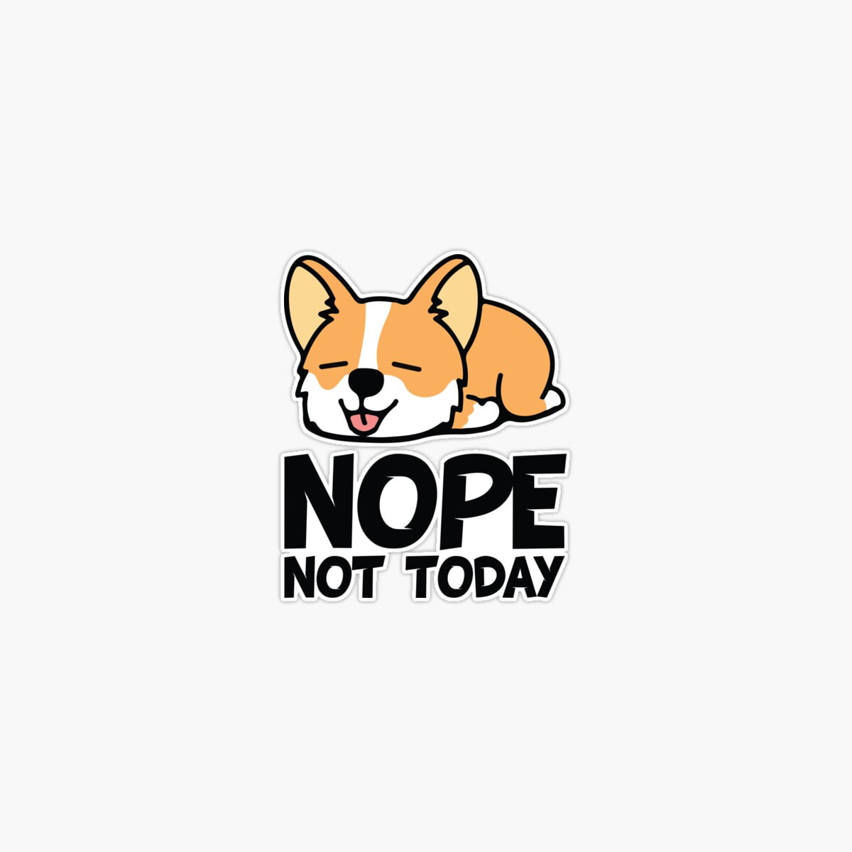 Onim Nope - Not Today Sticker, Phone Decal Water Bottle Stickers Car ...
