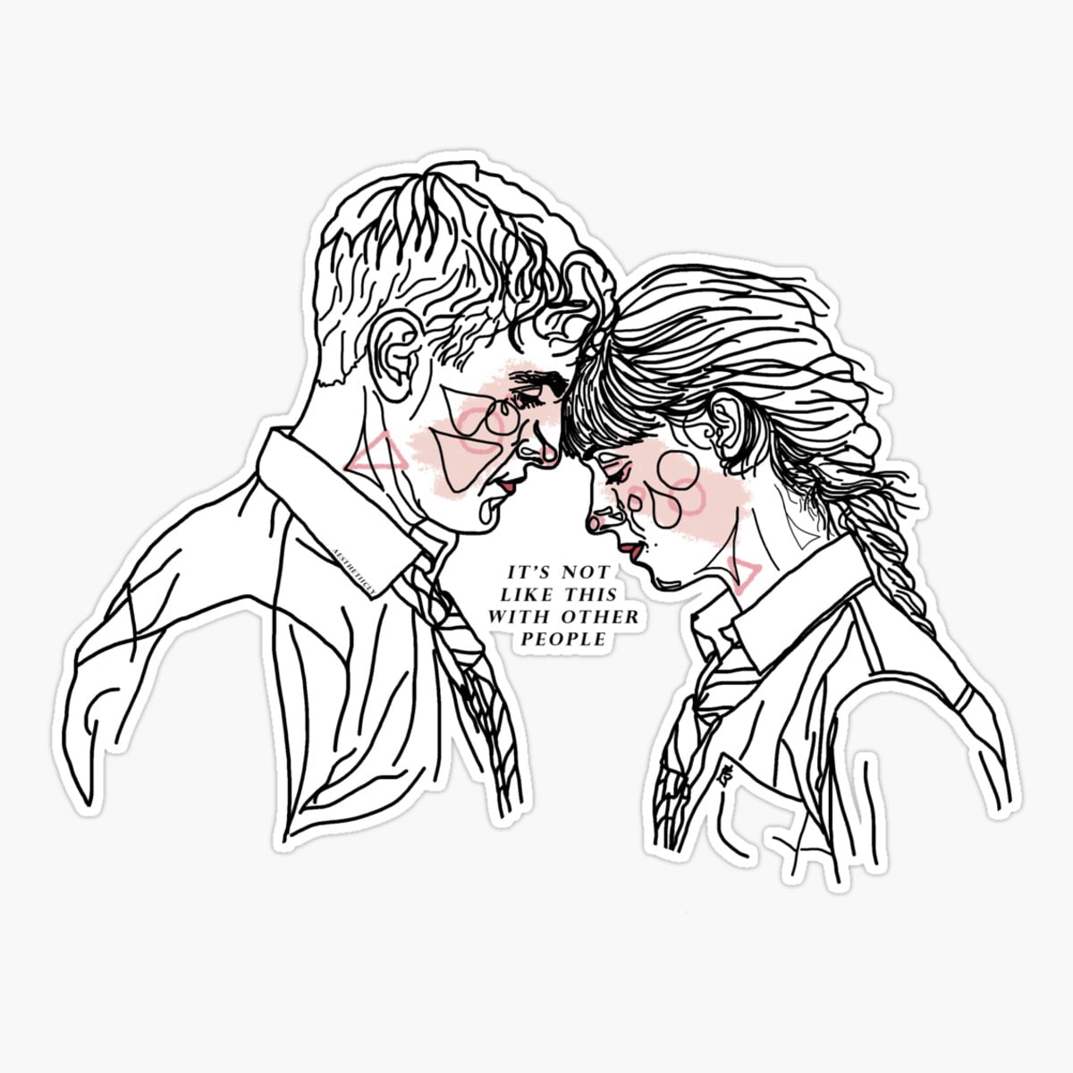 Onim Normal People ; Connell & Marianne Sticker, Phone Decal Water ...