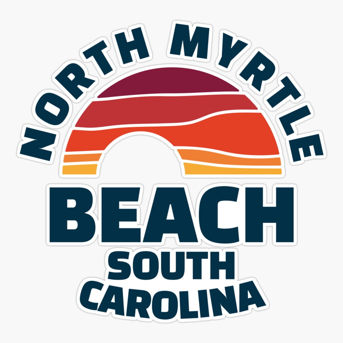 Onim North Myrtle Beach South Carolina Usa Sticker, Phone Decal Water ...