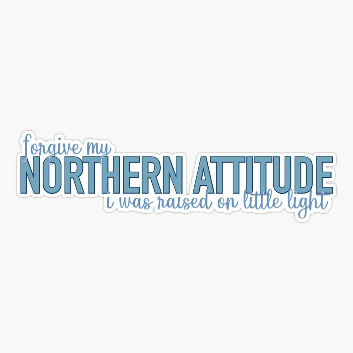 Onim Northern Attitude - Little Light Sticker, Phone Decal Water Bottle ...