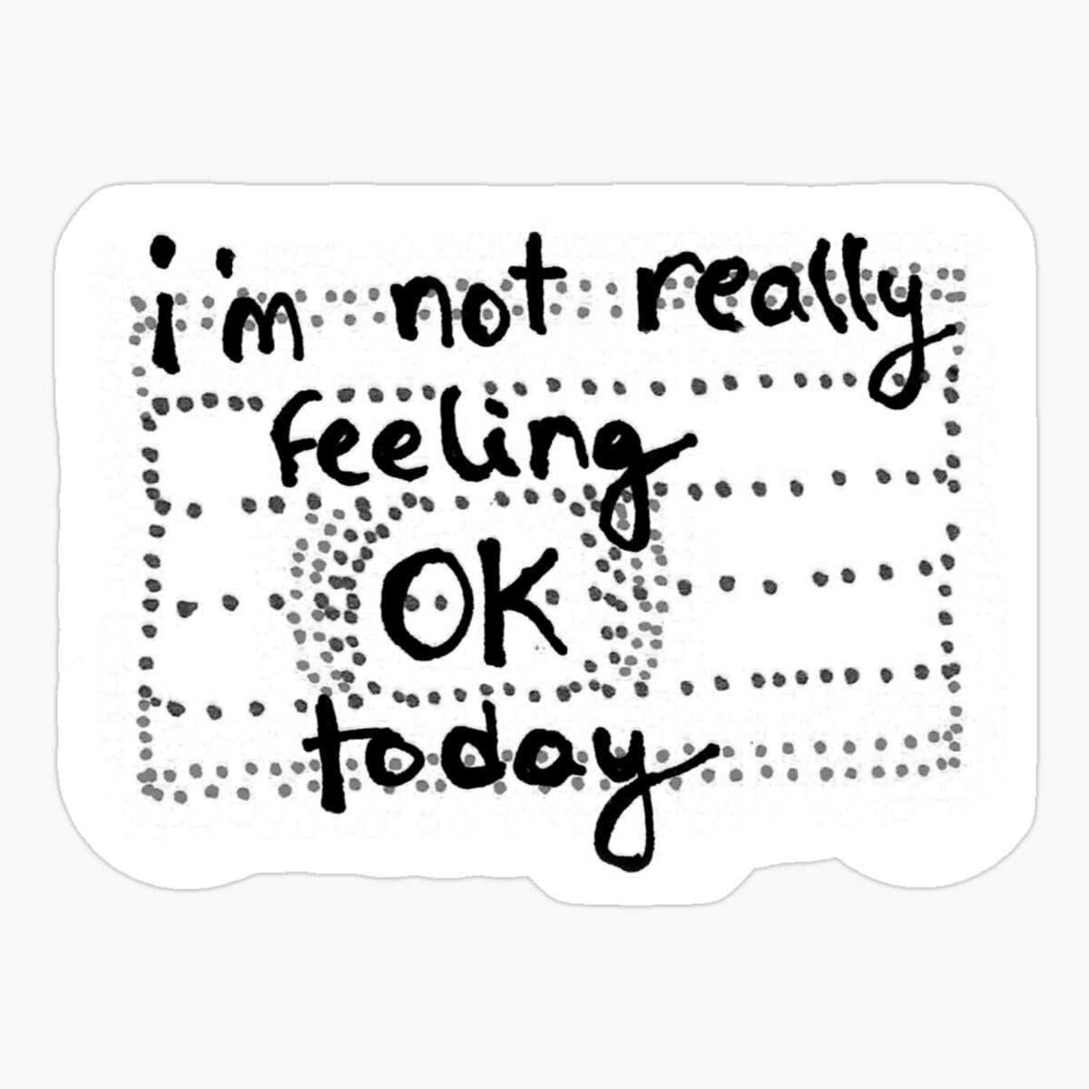 Onim Not Okay Sticker, Phone Decal Water Bottle Stickers Car Decals ...