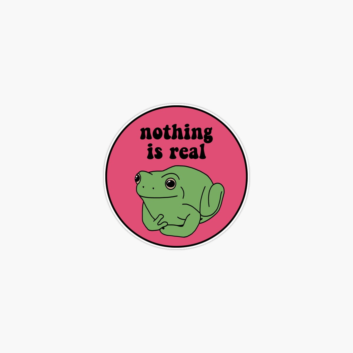 Onim Nothing Is Real Frog Sticker, Phone Decal Water Bottle Stickers ...