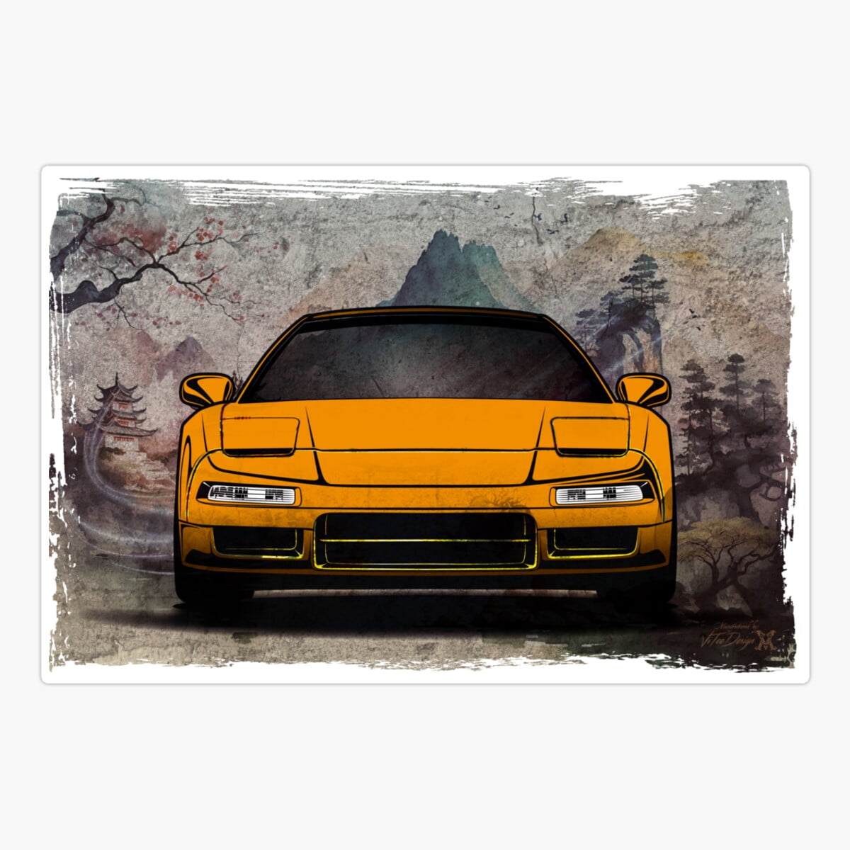 Onim Nsx Honda Metal Print For Fans Of Japanese Automotive Culture ...
