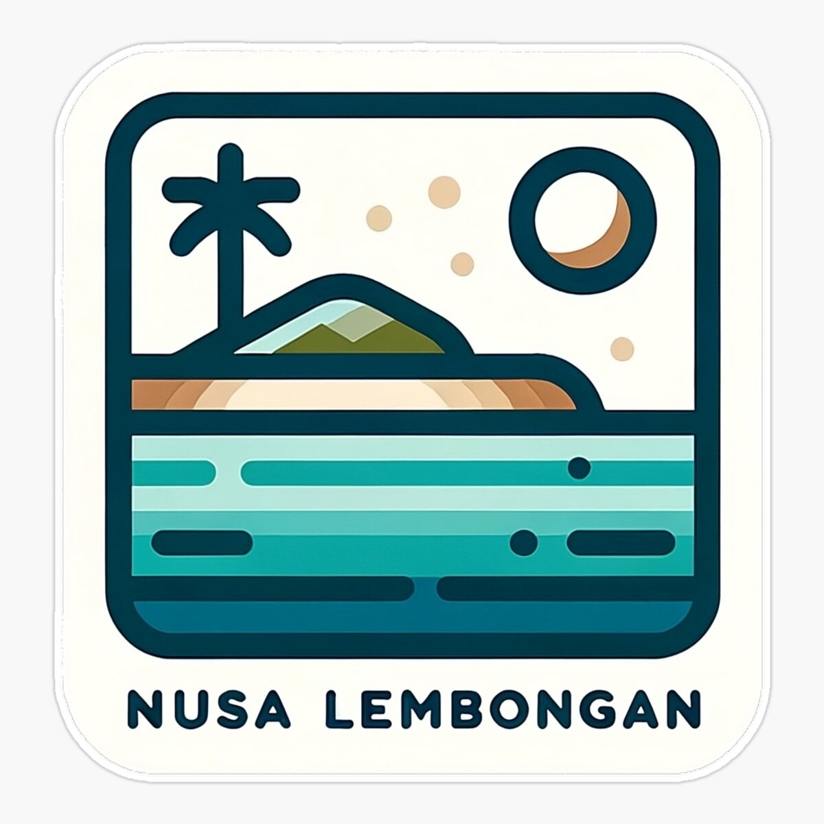 Onim Nusa Lembongan Sticker, Phone Decal Water Bottle Stickers Car ...
