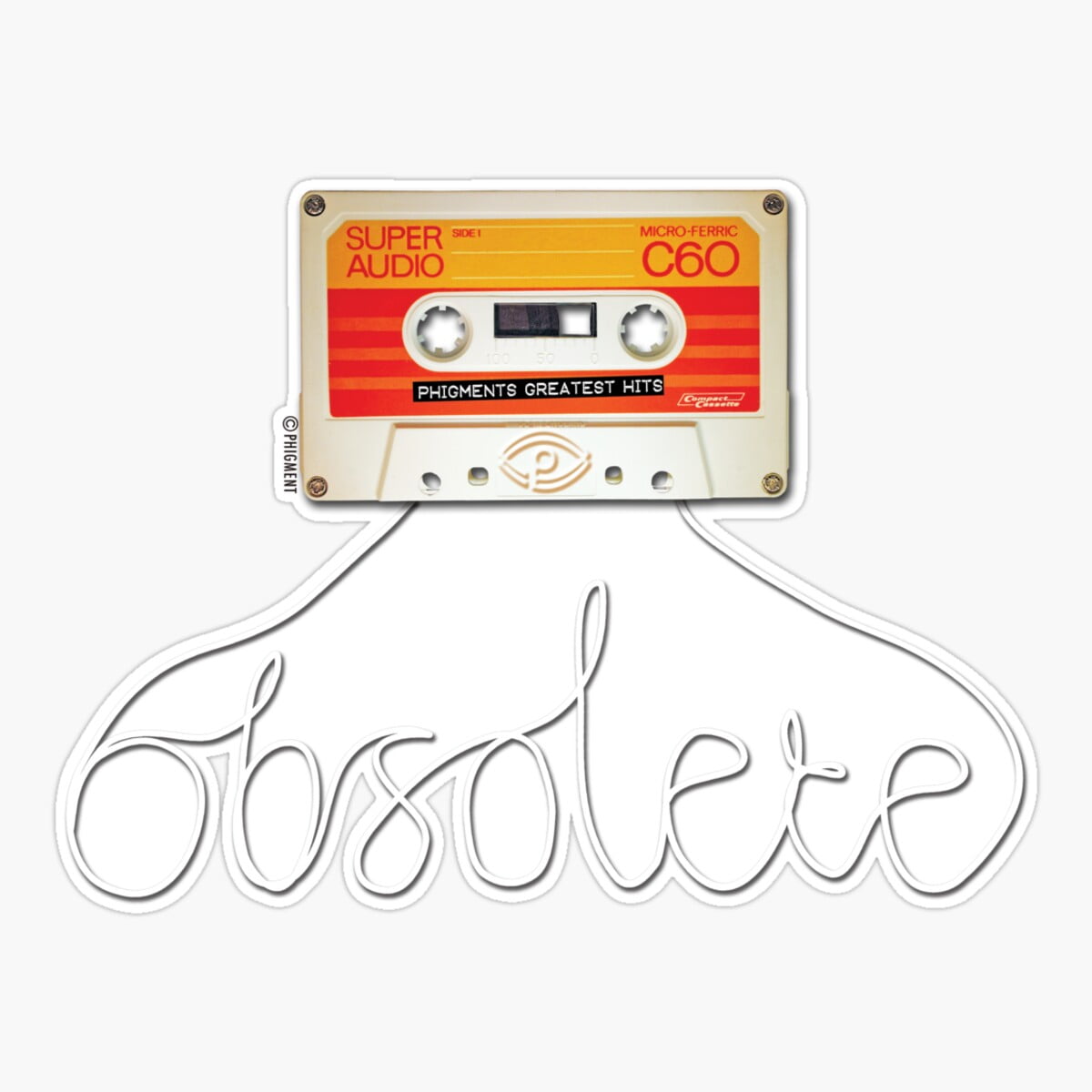 Onim Obsolete [Cassette Tape] Sticker, Phone Decal Water Bottle ...