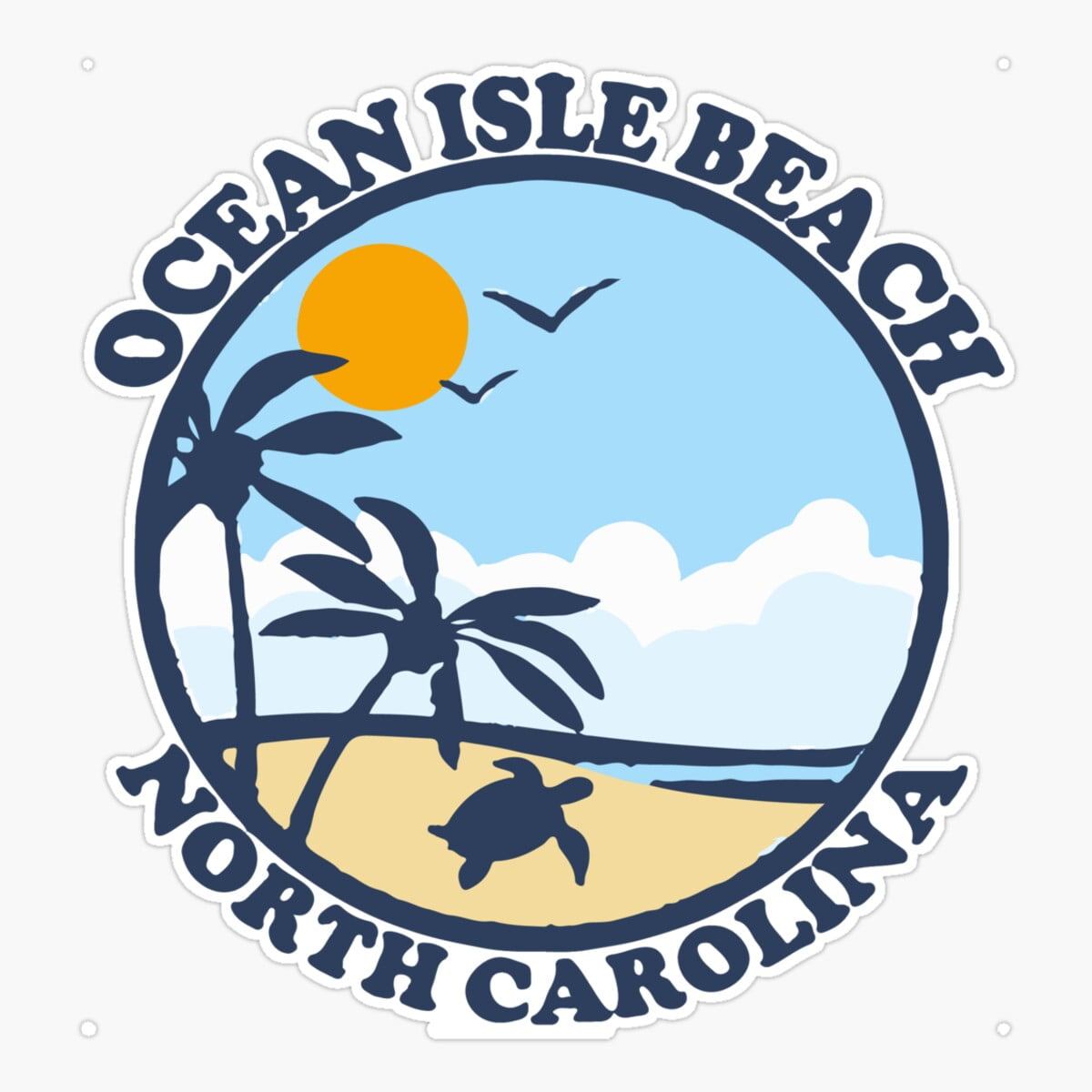 Onim Ocean Isle Beach. Sticker, Phone Decal Water Bottle Stickers Car ...