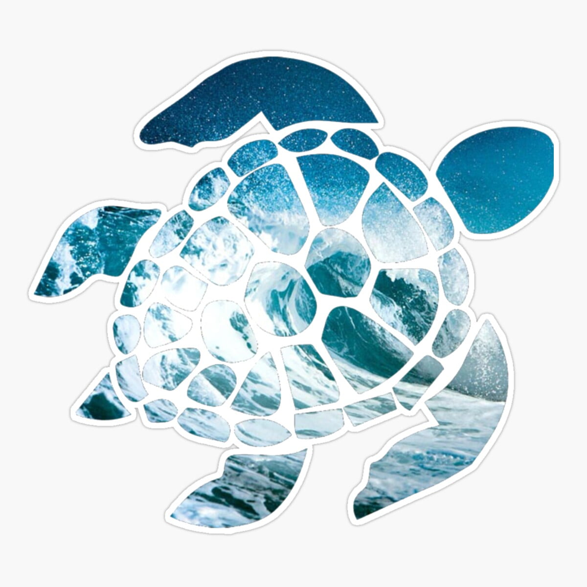 Onim Ocean Sea Turtle Sticker, Phone Decal Water Bottle Stickers Car ...