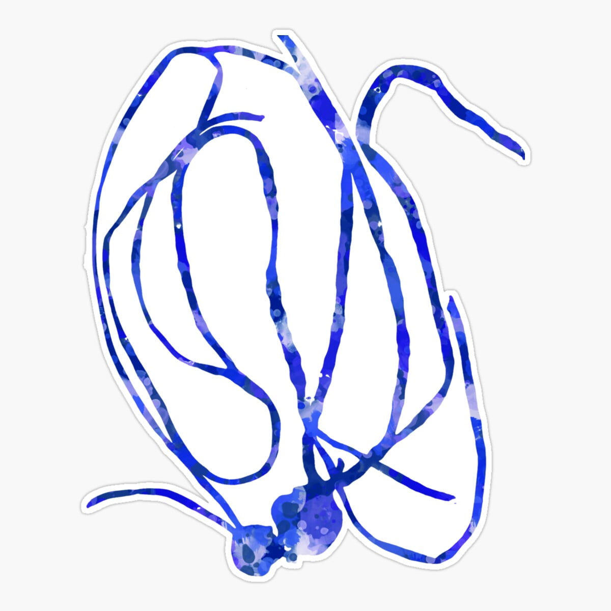 Onim Ocean Seaweed Abstract Sticker, Phone Decal Water Bottle Stickers ...