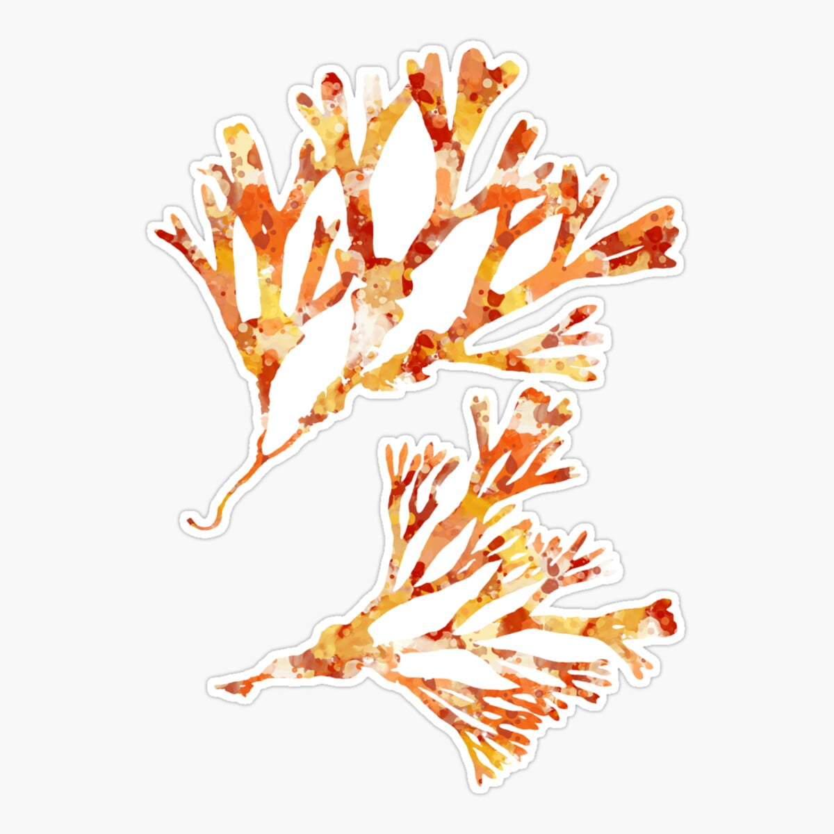 Onim Ocean Seaweed Sticker, Phone Decal Water Bottle Stickers Car ...