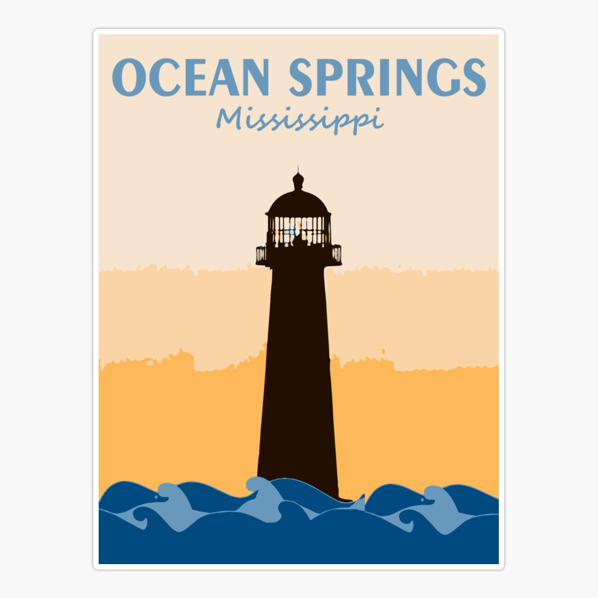 Onim Ocean Springs - Mississippi. Sticker, Phone Decal Water Bottle ...