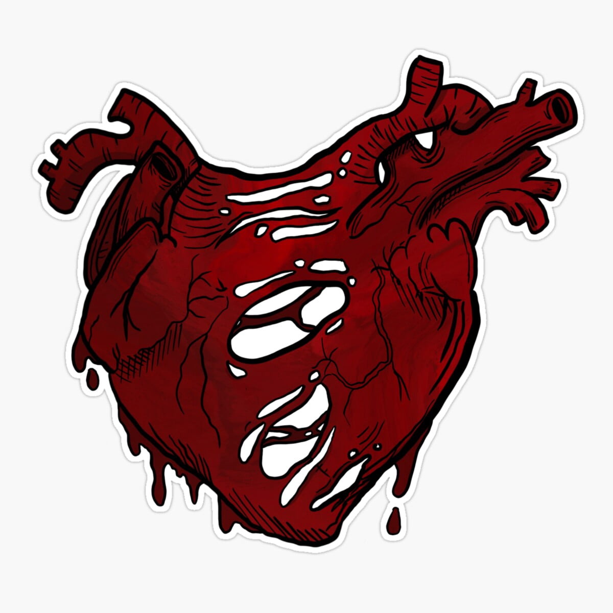 Onim Of A Broken Heart Sticker, Phone Decal Water Bottle Stickers Car ...