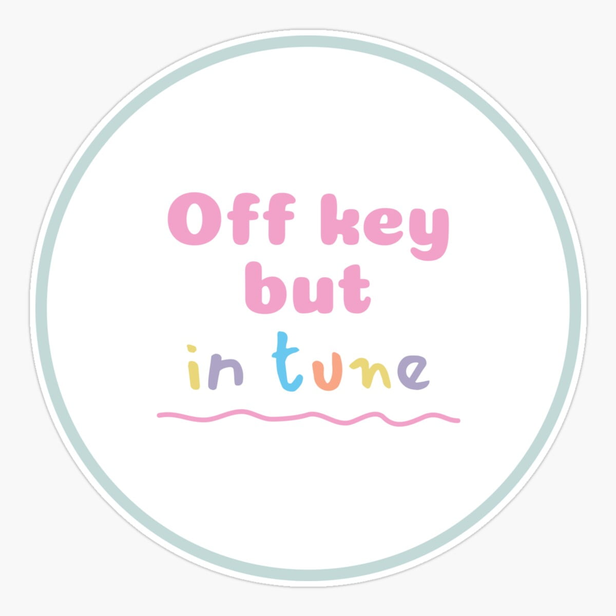 Onim Off Key But In Tune Sticker, Phone Decal Water Bottle Stickers Car ...