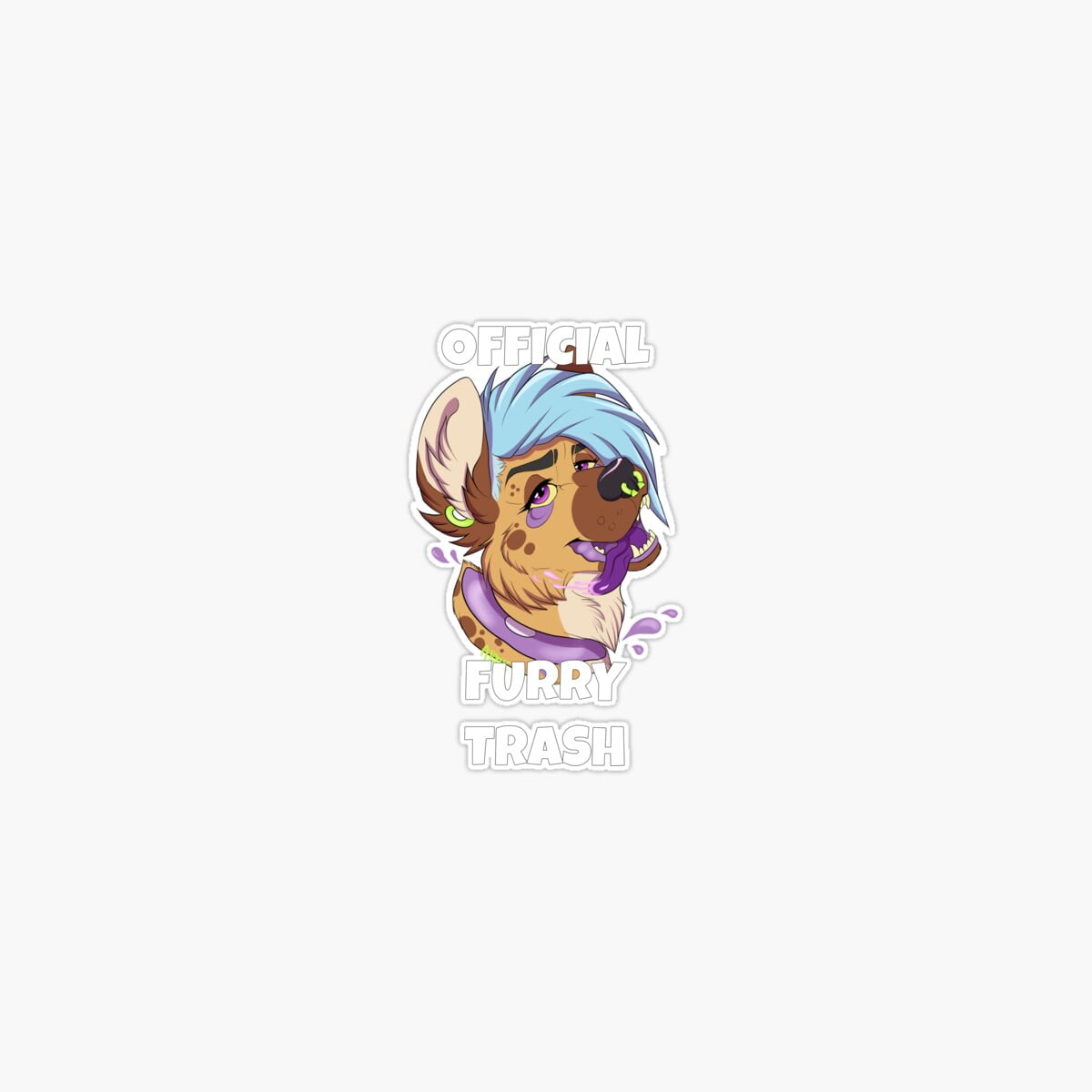 Onim Official Furry Trash Sticker, Phone Decal Water Bottle Stickers ...