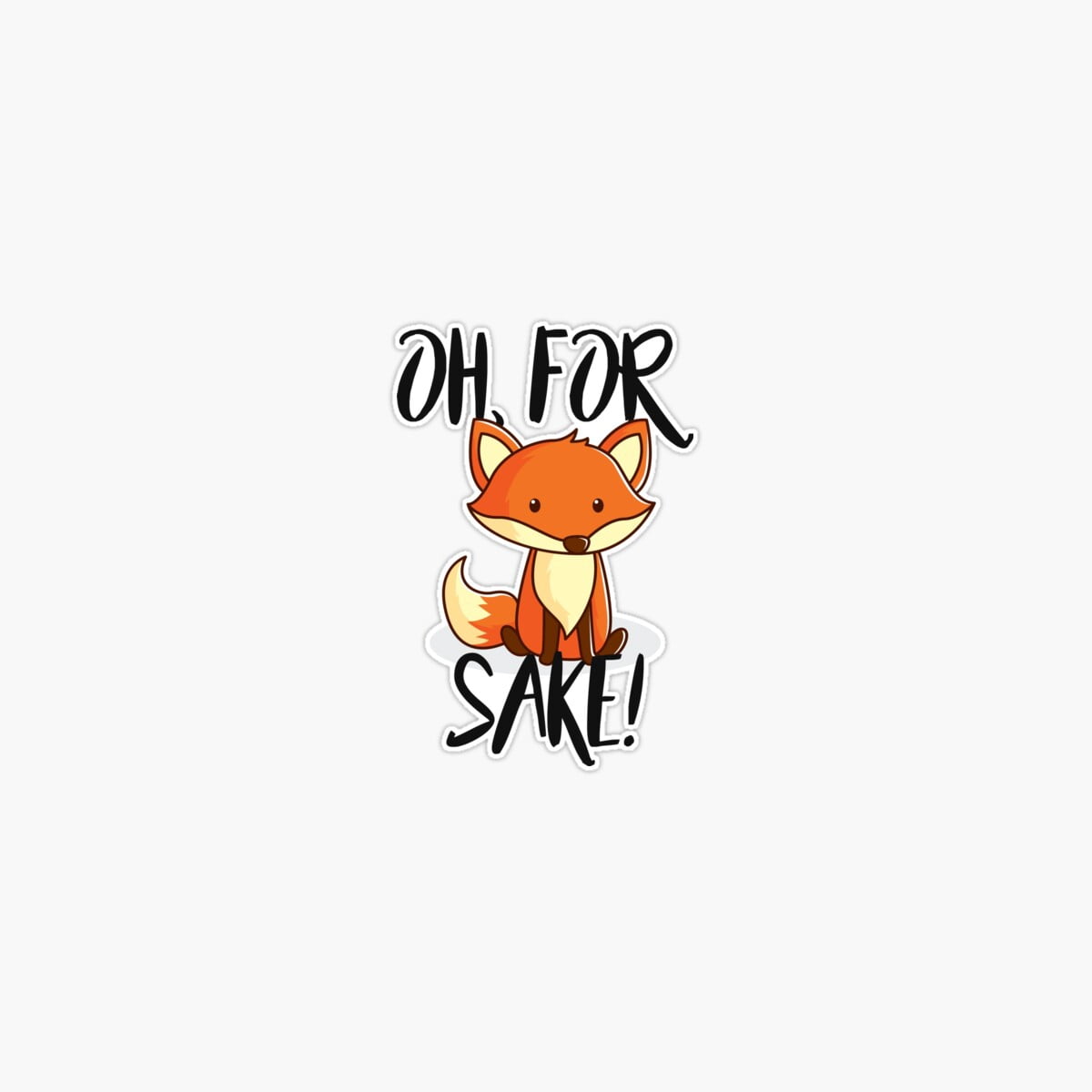 Onim Oh, For Fox Sake! Sticker, Phone Decal Water Bottle Stickers Car ...