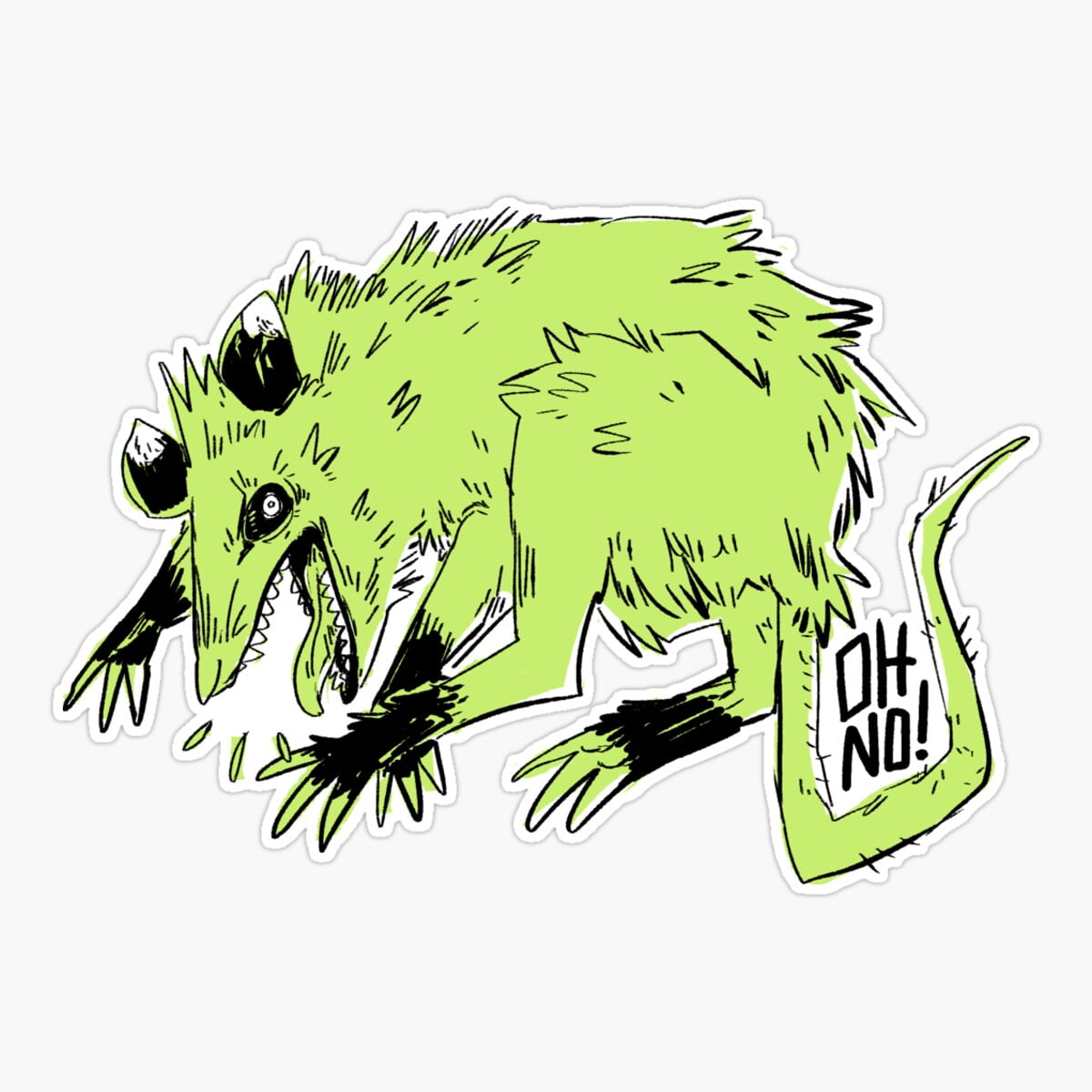 Onim Oh No Opossum 2022 Redo Sticker, Phone Decal Water Bottle Stickers ...
