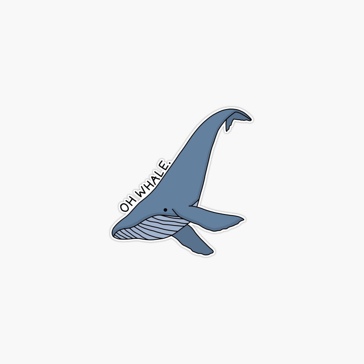 Onim Oh Whale.' Whale Illustration 2 Sticker, Phone Decal Water Bottle ...