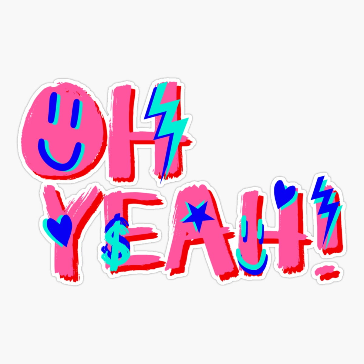 Onim Oh Yeah! Sticker, Phone Decal Water Bottle Stickers Car Decals, Funny Birthday Gift ...