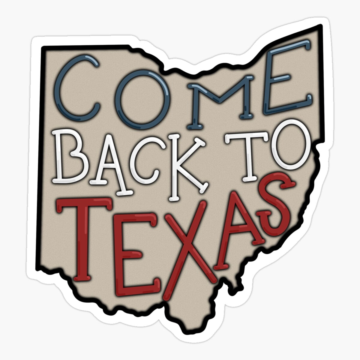 Onim Ohio Come Back To Texas Bowling For Soup Sticker, Phone Decal ...