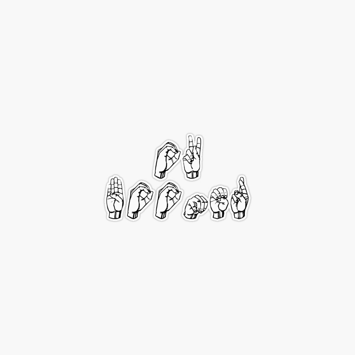 Onim Ok boomer - American Sign Language Sticker - Walmart.com