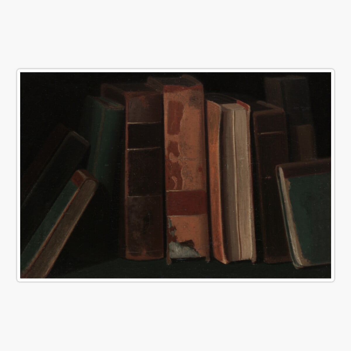Onim Old Books | Dark Academia | Vintage Bookshelf Sticker, Phone Decal ...
