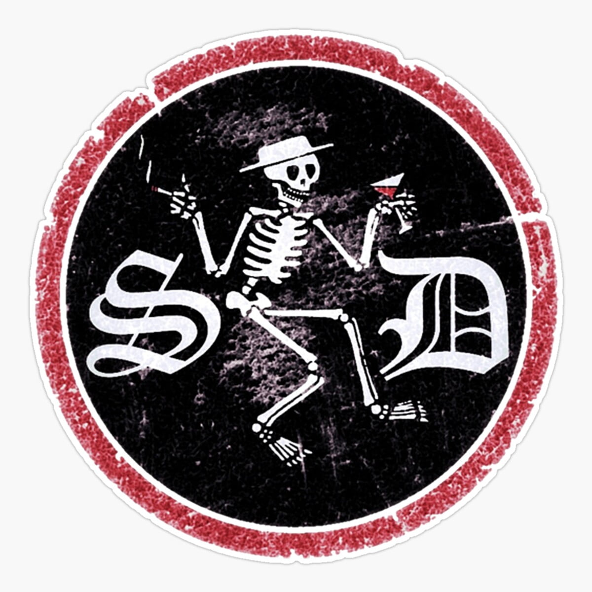 Onim Old Distortion T-Shirt Sticker, Phone Decal Water Bottle Stickers ...