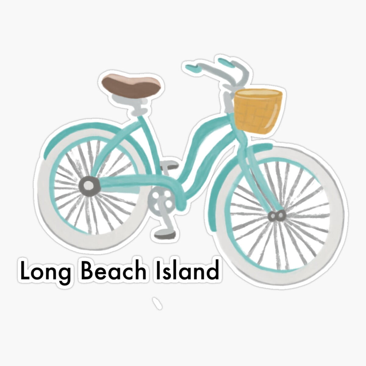 Onim Old Fashion Bike - Long Beach Island Sticker, Phone Decal Water ...