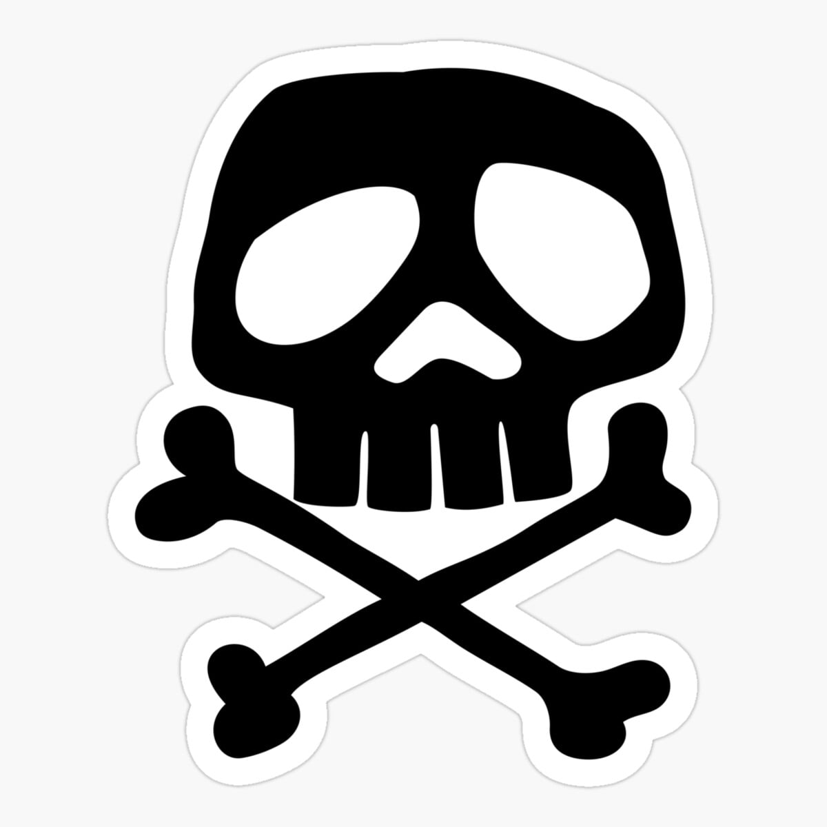 Onim Old School Punk Rock Skull (Black) Sticker, Phone Decal Water ...