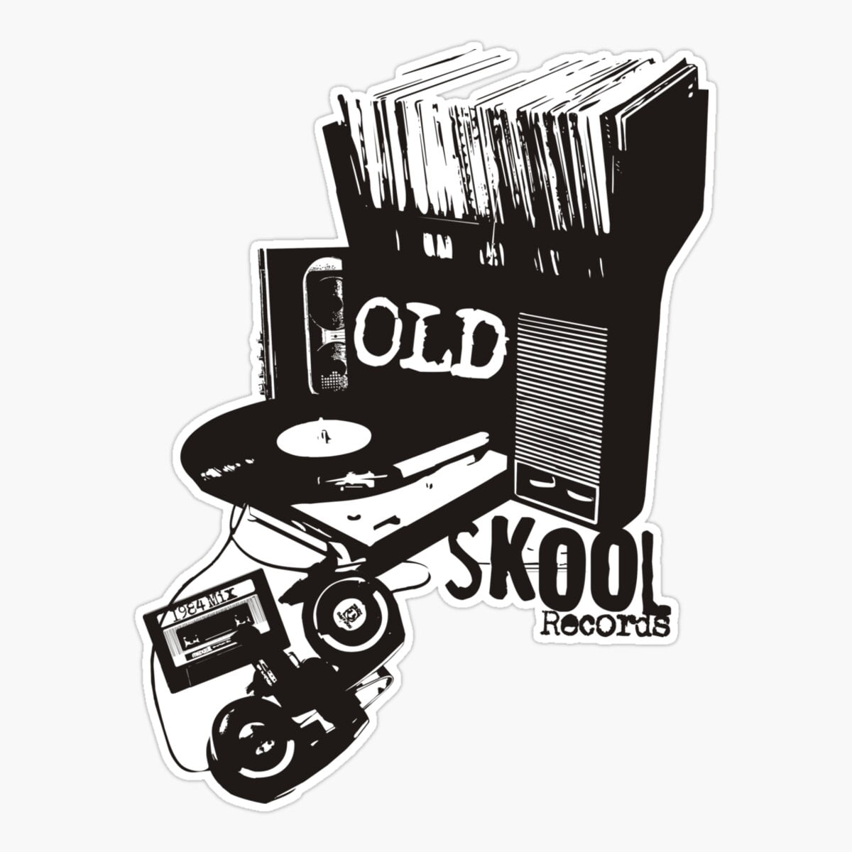 Onim Oldskool Records Sticker, Phone Decal Water Bottle Stickers Car ...