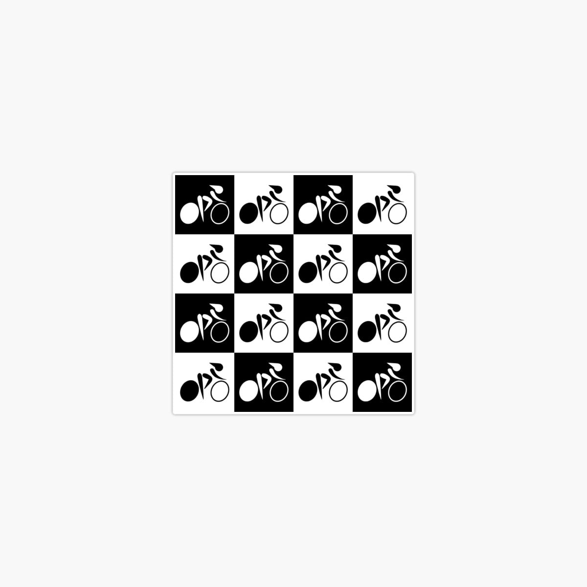 Onim Olympic Sports Series Classic Art Black & White Cycling Sticker ...