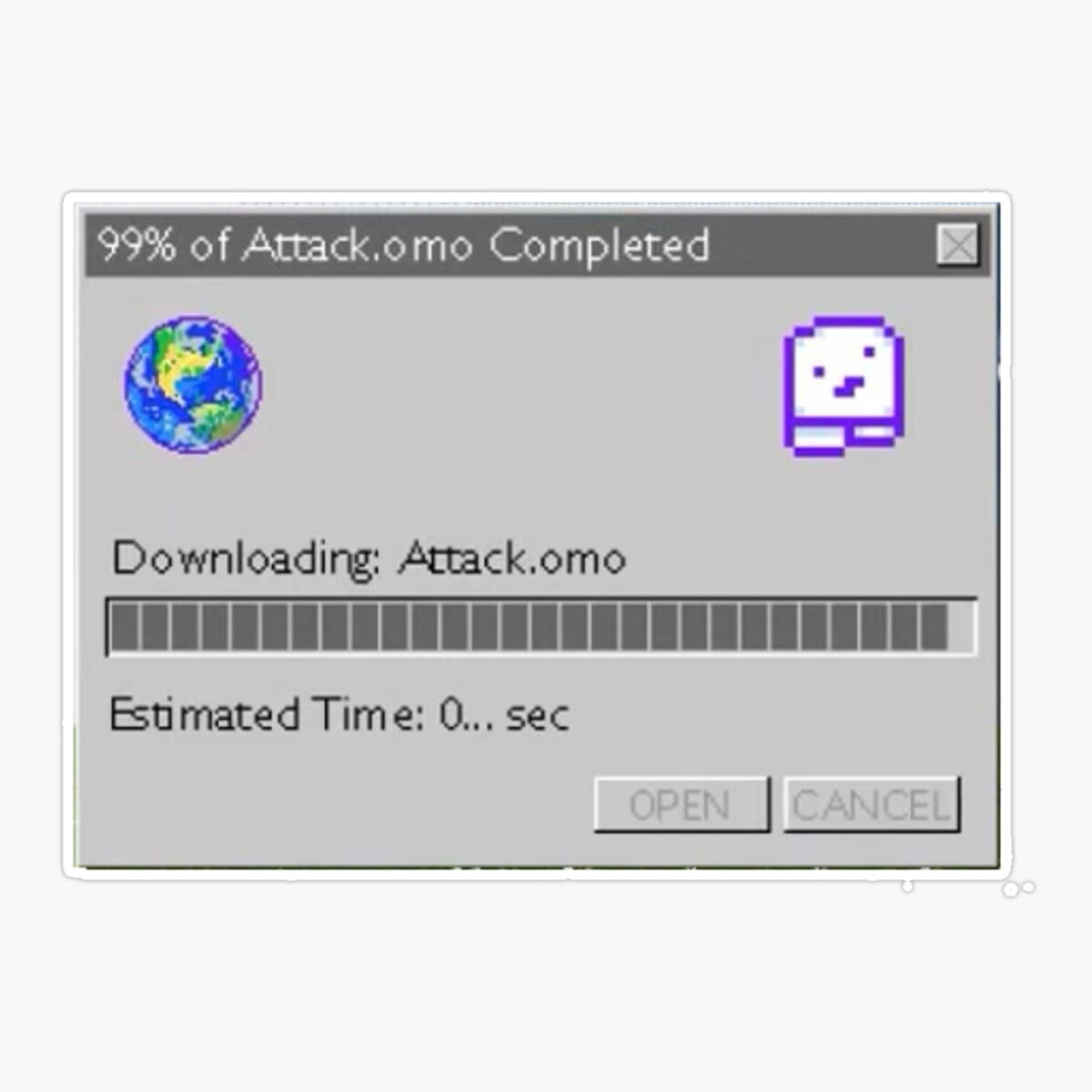 Onim Omori Attack.Omo Sticker, Phone Decal Water Bottle Stickers Car ...