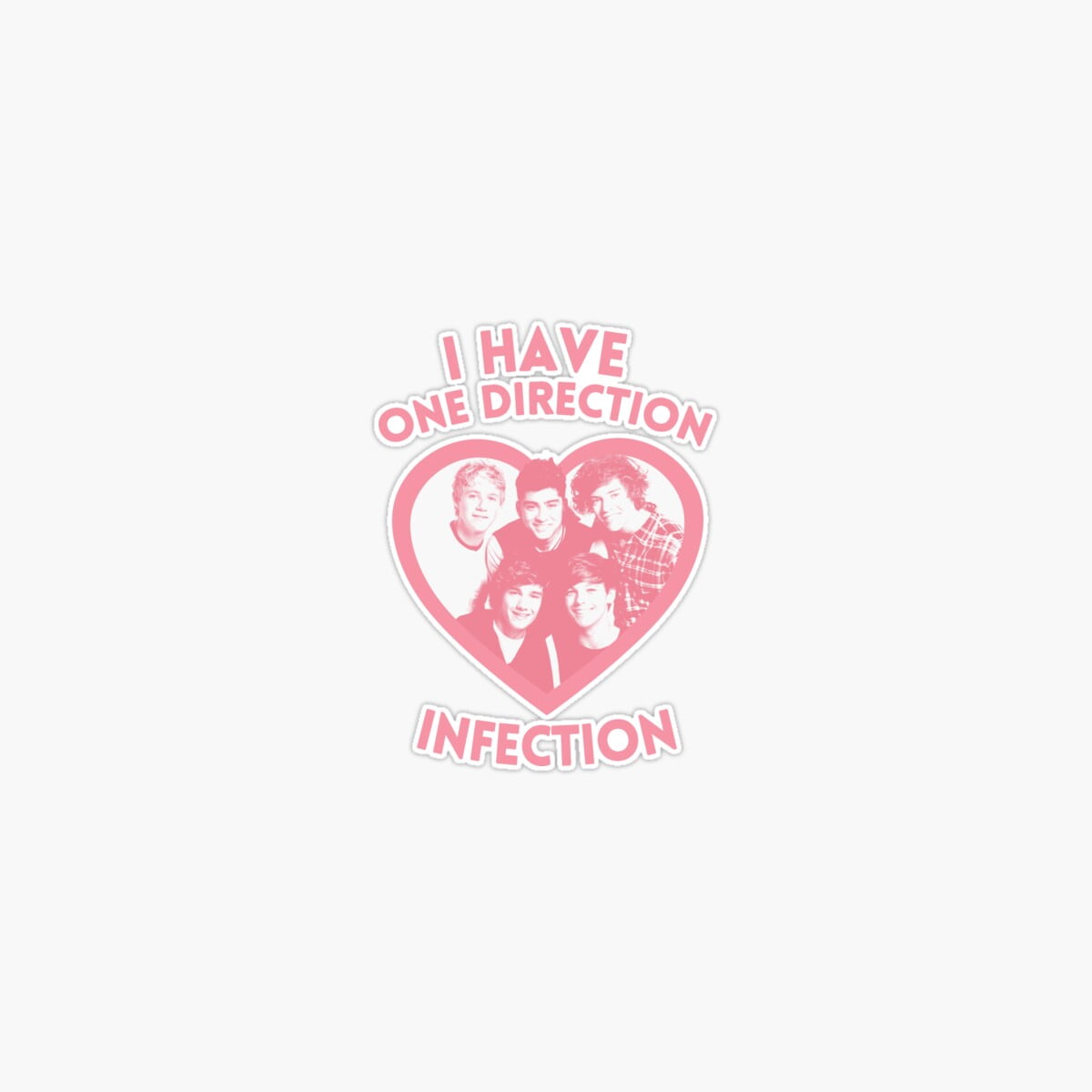 Onim One Direction Infection Sticker, Phone Decal Water Bottle Stickers ...