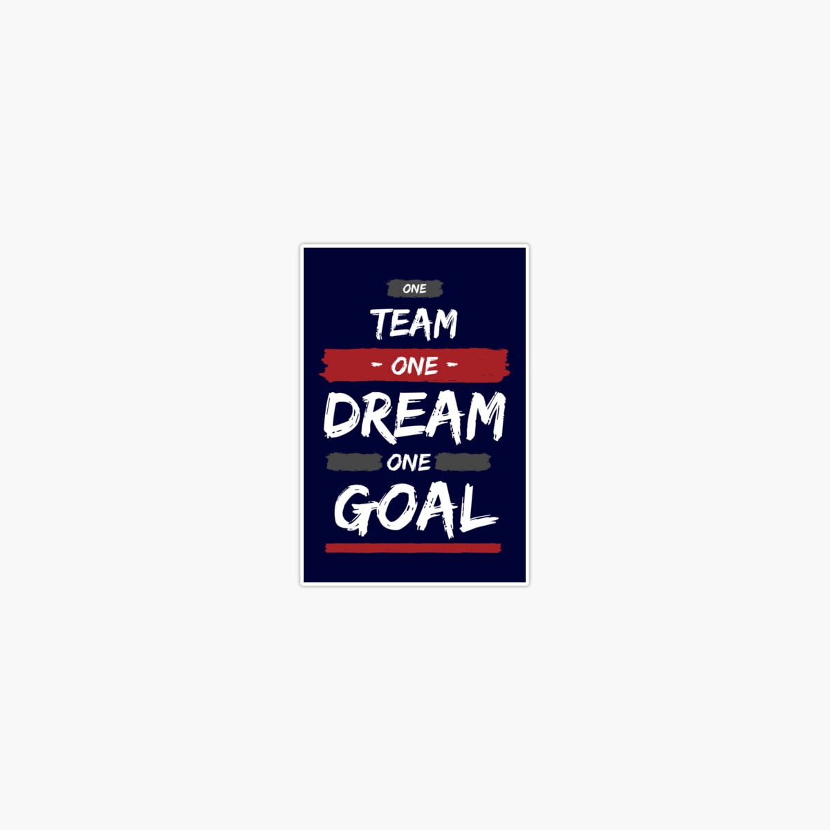 Onim One Dream, One Team, One Goal Sticker, Phone Decal Water Bottle ...