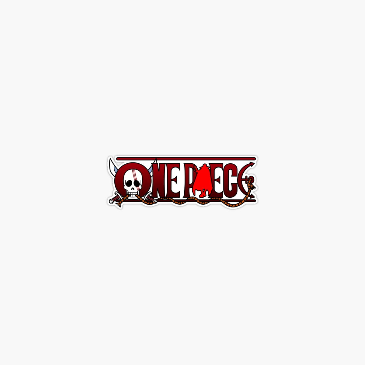 Onim One Piece Shanks Logo Sticker, Phone Decal Water Bottle Stickers ...