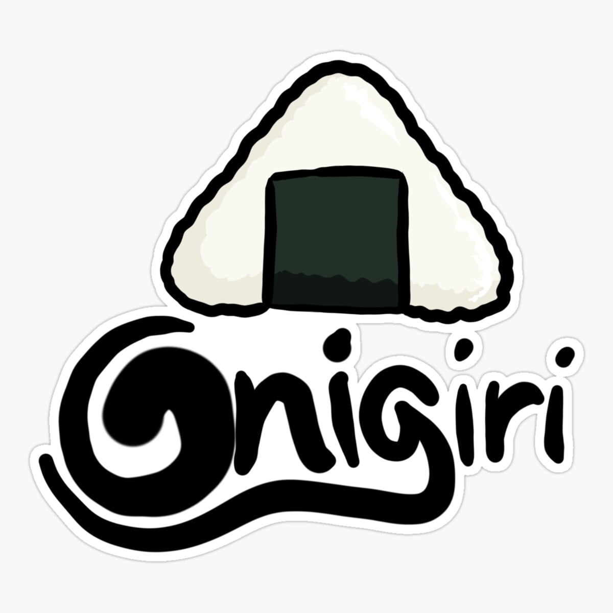 Onim Onigiri Sticker, Phone Decal Water Bottle Stickers Car Decals ...