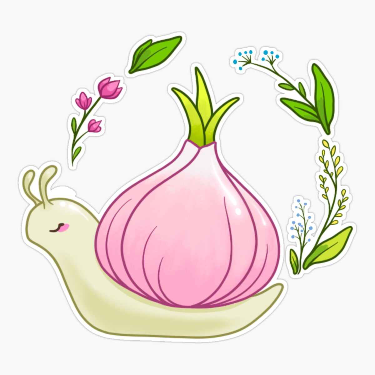 Onim Onion Snail Sticker, Phone Decal Water Bottle Stickers Car Decals ...