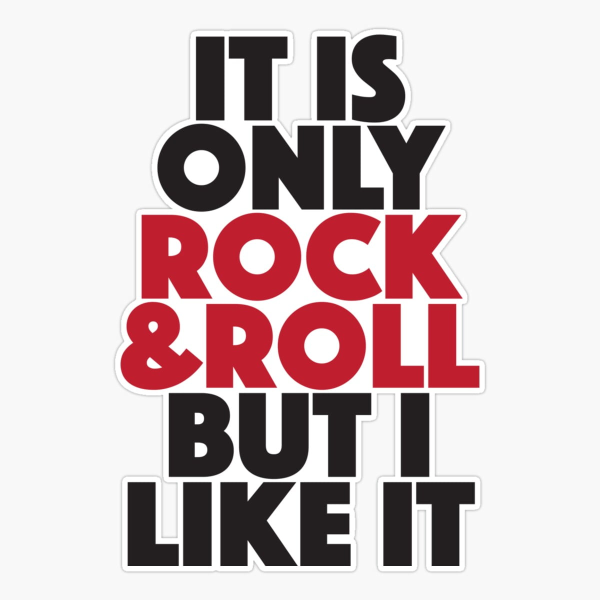 Onim Only Rock & Roll Sticker, Phone Decal Water Bottle Stickers Car ...