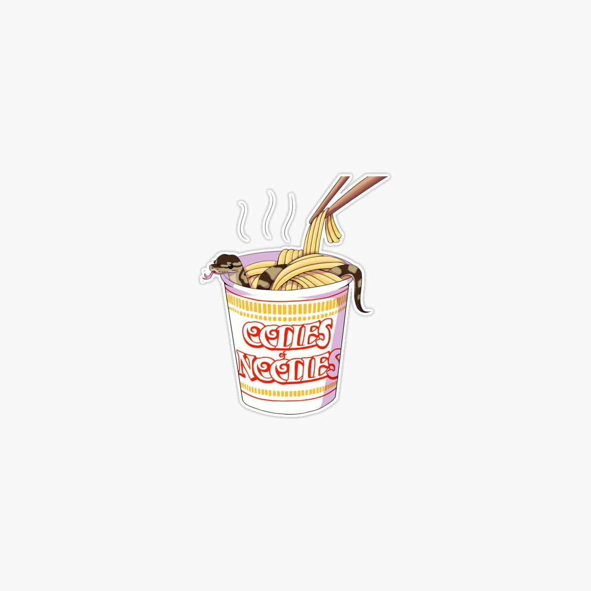 Onim Oodles Of Noodles Sticker, Phone Decal Water Bottle Stickers Car ...