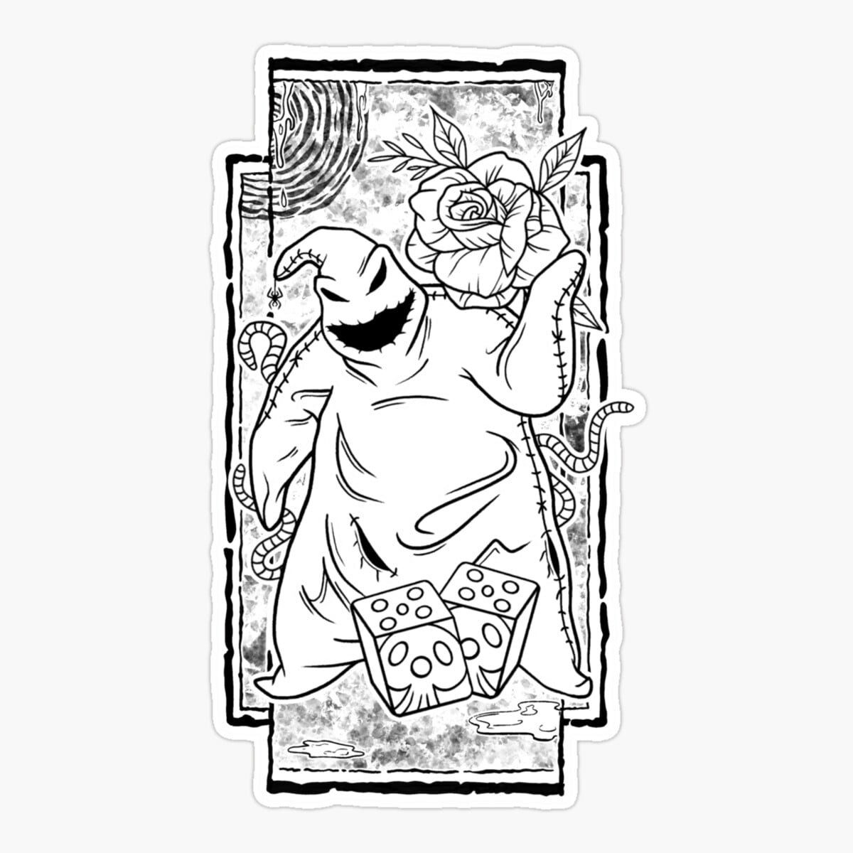 Onim Oogie Boogie Sticker, Phone Decal Water Bottle Stickers Car Decals ...