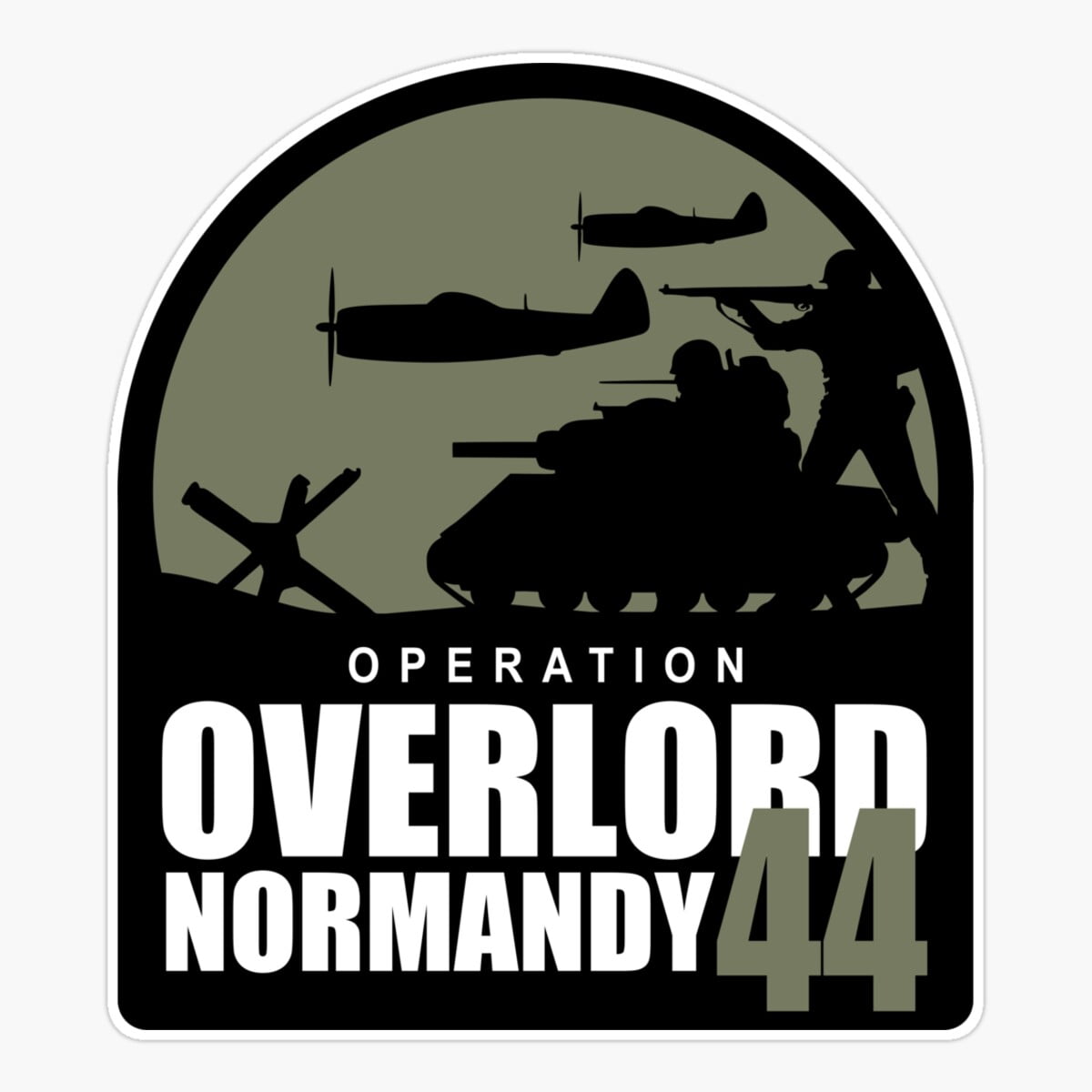 Onim Operation Overlord Normandy 44 Sticker, Phone Decal Water Bottle ...