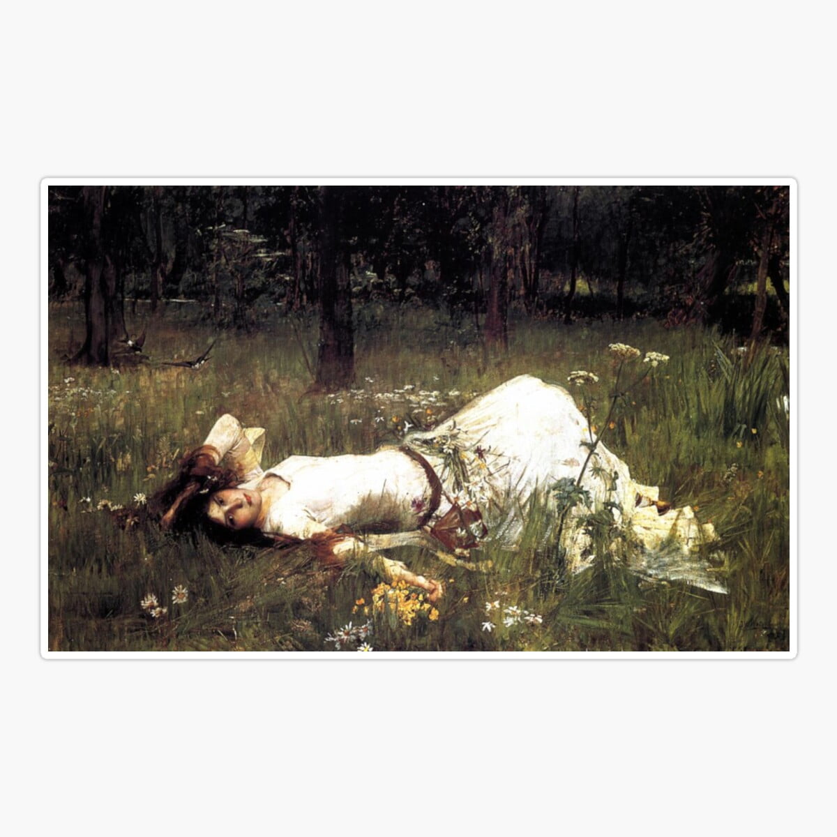 Onim Ophelia (Lying In The Meadow) - John William Waterhouse 1905 ...