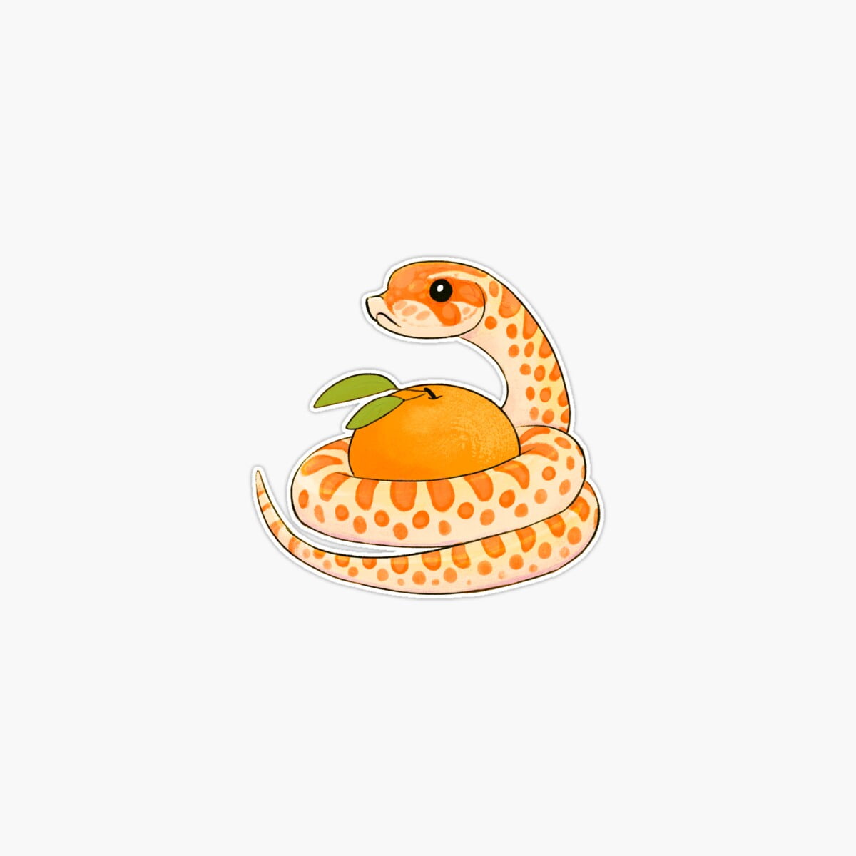 Onim Orange Creamsicle Hognose Snake Sticker, Phone Decal Water Bottle ...