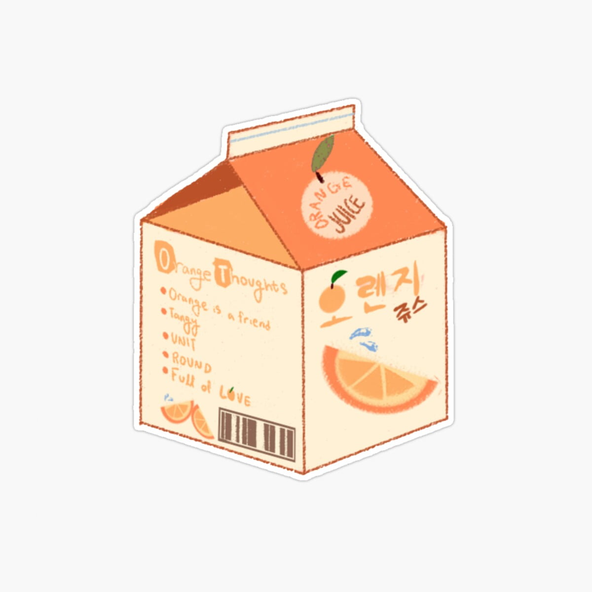 Onim Orange Juice Sticker, Phone Decal Water Bottle Stickers Car Decals ...