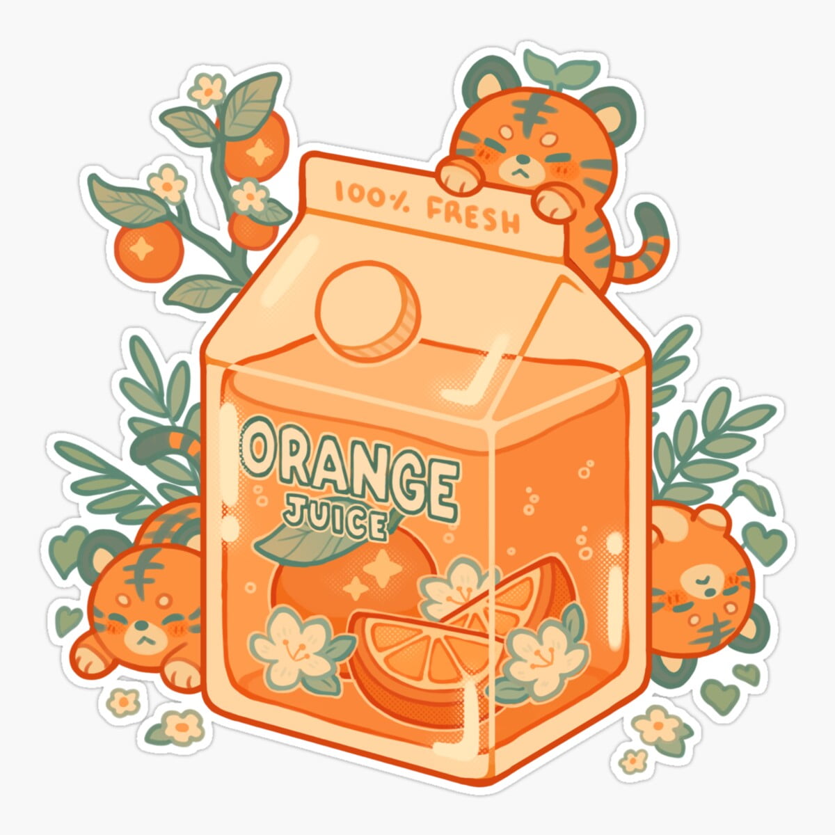 Onim Orange Juice Sticker, Phone Decal Water Bottle Stickers Car Decals ...