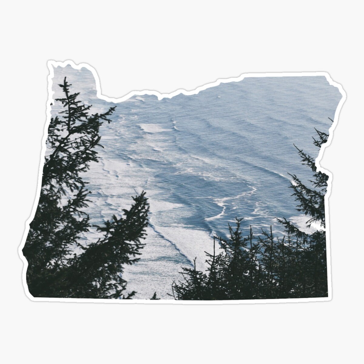 Onim Oregon - Coast Sticker, Phone Decal Water Bottle Stickers Car ...