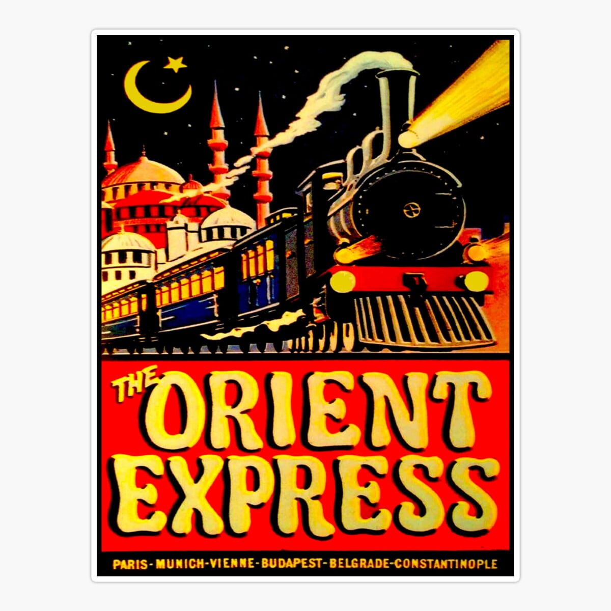 Onim Orient Express: Vintage 1936 Passenger Train Advertising Print ...