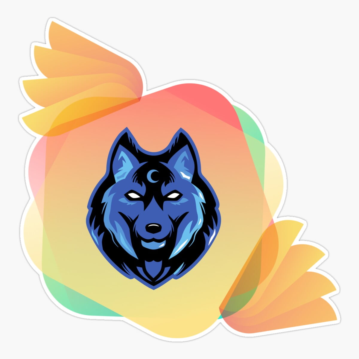 Onim Oriental Wolf Creator - Artwork Sticker, Phone Decal Water Bottle ...