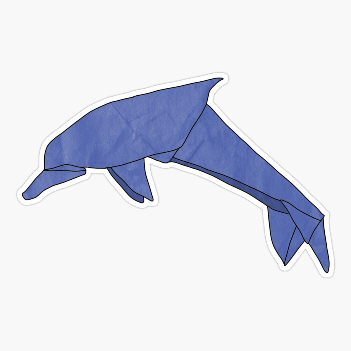 Onim Origami Dolphin Sticker, Phone Decal Water Bottle Stickers Car ...