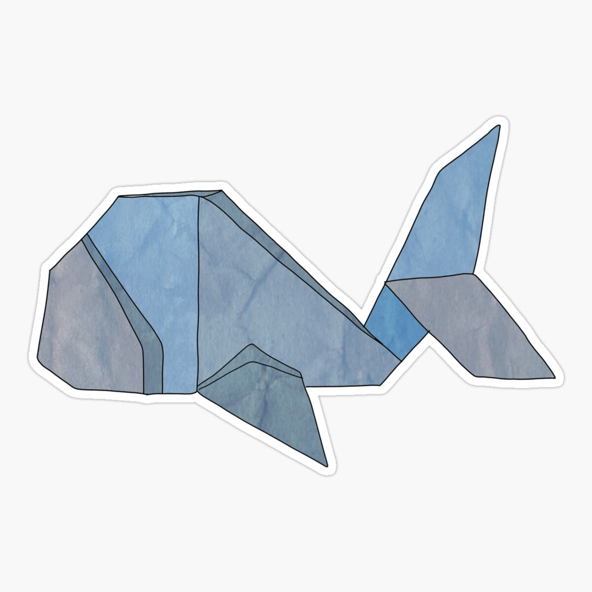 Onim Origami Whale Sticker, Phone Decal Water Bottle Stickers Car ...